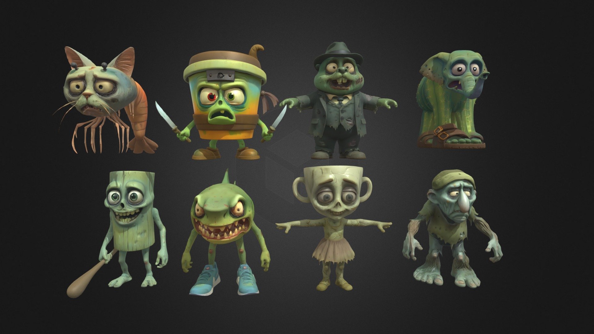italian brainrot zombie mod pack - 3D model by yd 3d art (@yd3dart ...