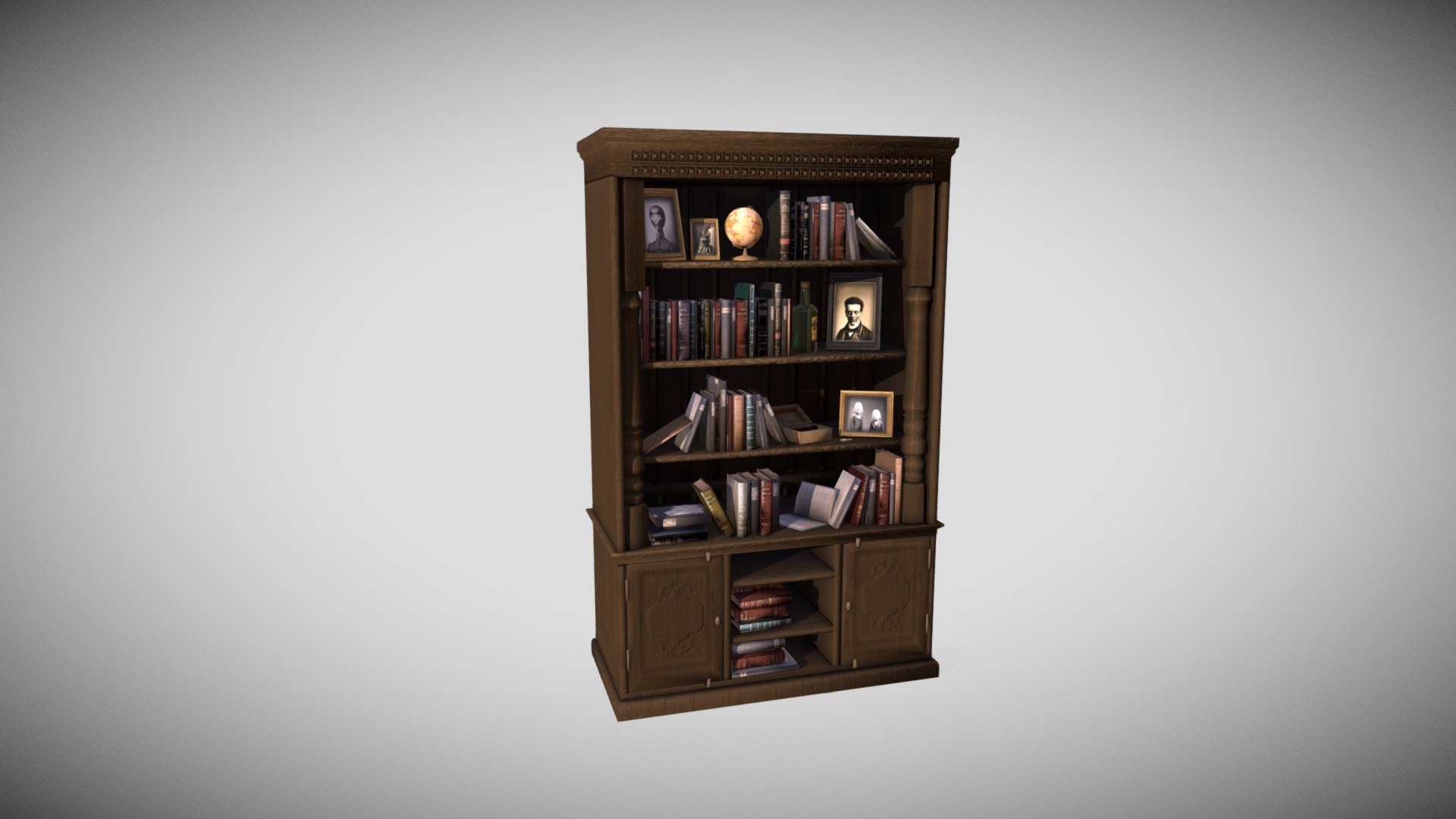 bookshelf - Download Free 3D model by n-malmberg [53ba449] - Sketchfab