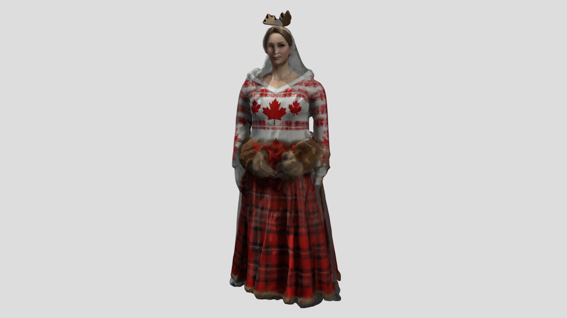 Canadian Wedding Toque Gown - Download Free 3D model by Brian Trepanier ...