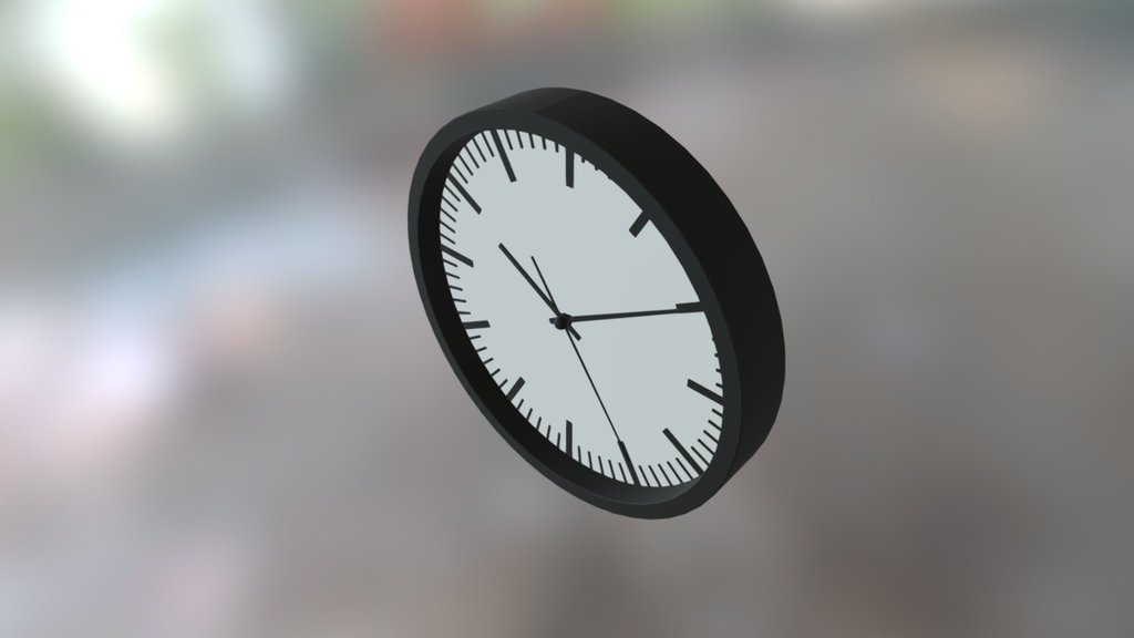 Wall clock - Zegar ścienny - Uhr - 3D model by NeoPops [53bb29f] - Sketchfab