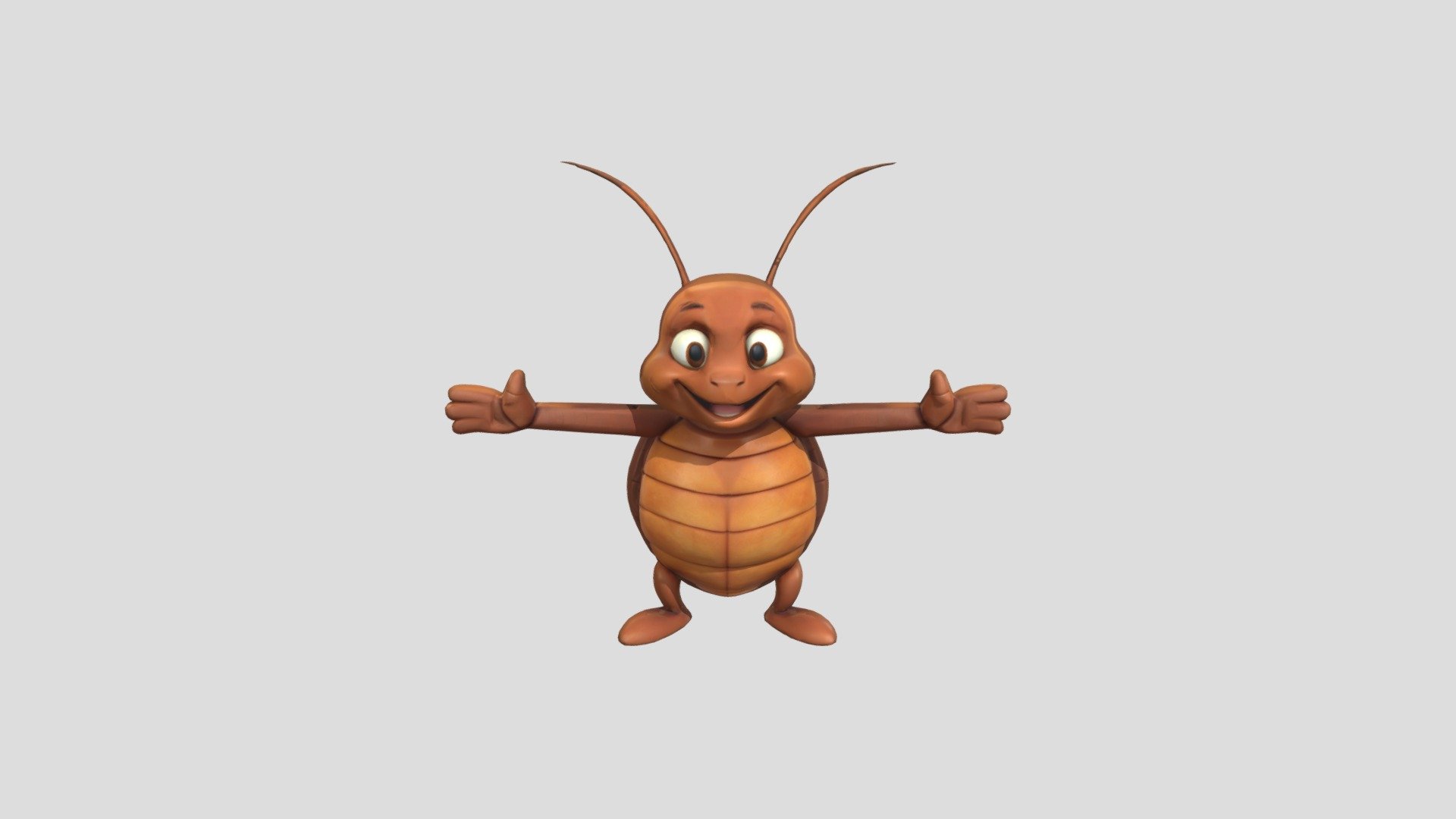 Friendly Cockroach Character - Download Free 3D model by MAROUANE ...