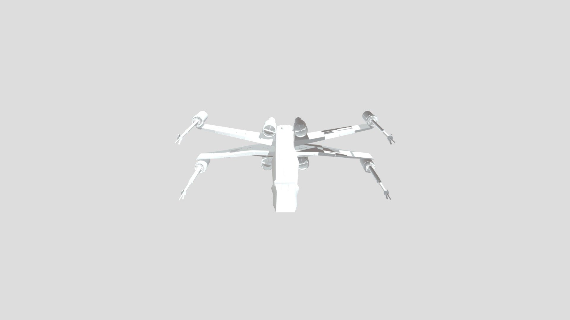 X - Wing - Low Poly - 3D model by CamiloRF [53c07d4] - Sketchfab