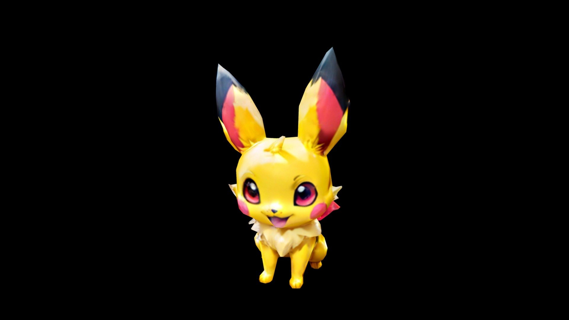 "German Pikachu", a cheerful Pokémon with red ey - Download Free 3D ...