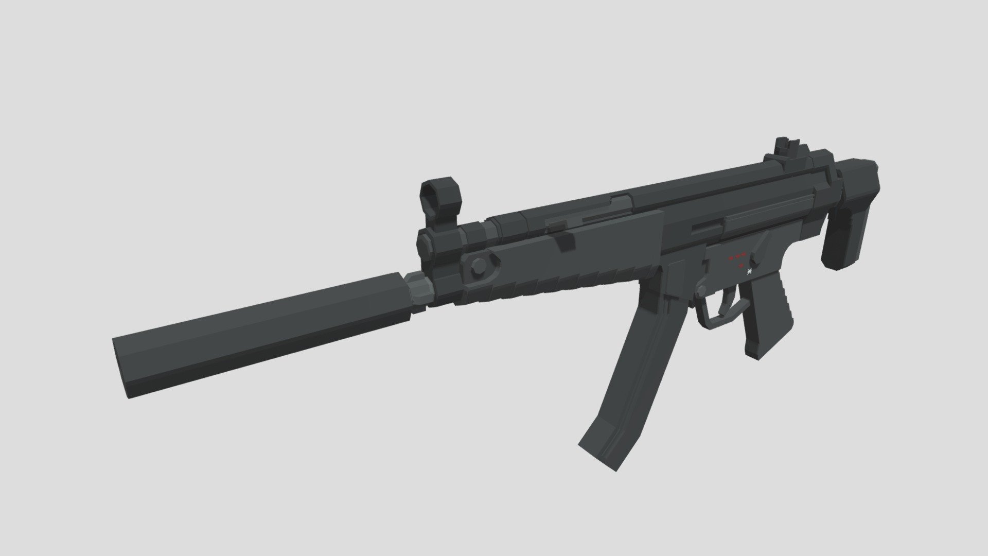 Silenced MP5-minecraft - 3D model by Nothingness0 [53c3f4a] - Sketchfab