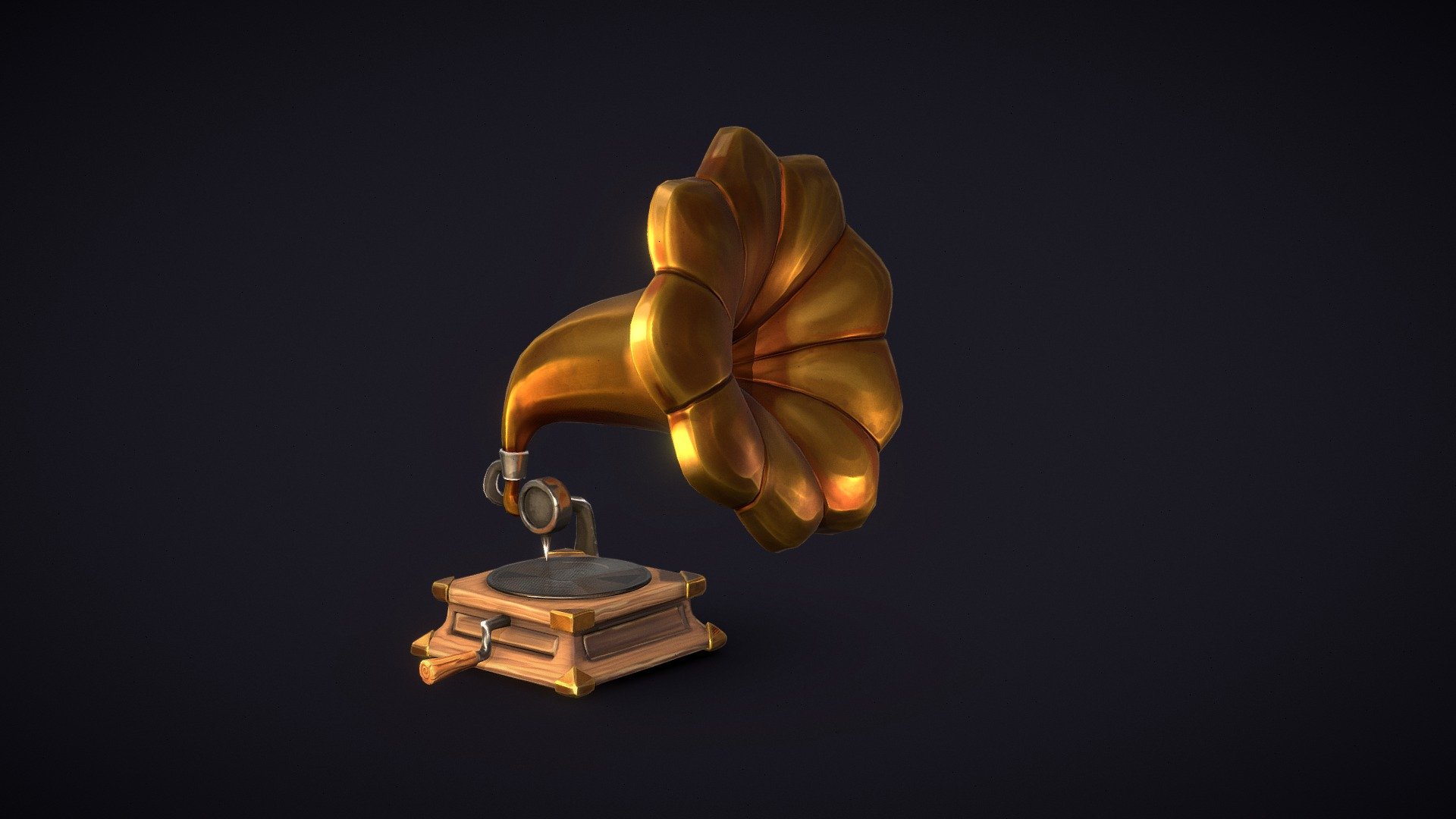 Gramophone - 3D model by michellehayashi [53c4fcd] - Sketchfab