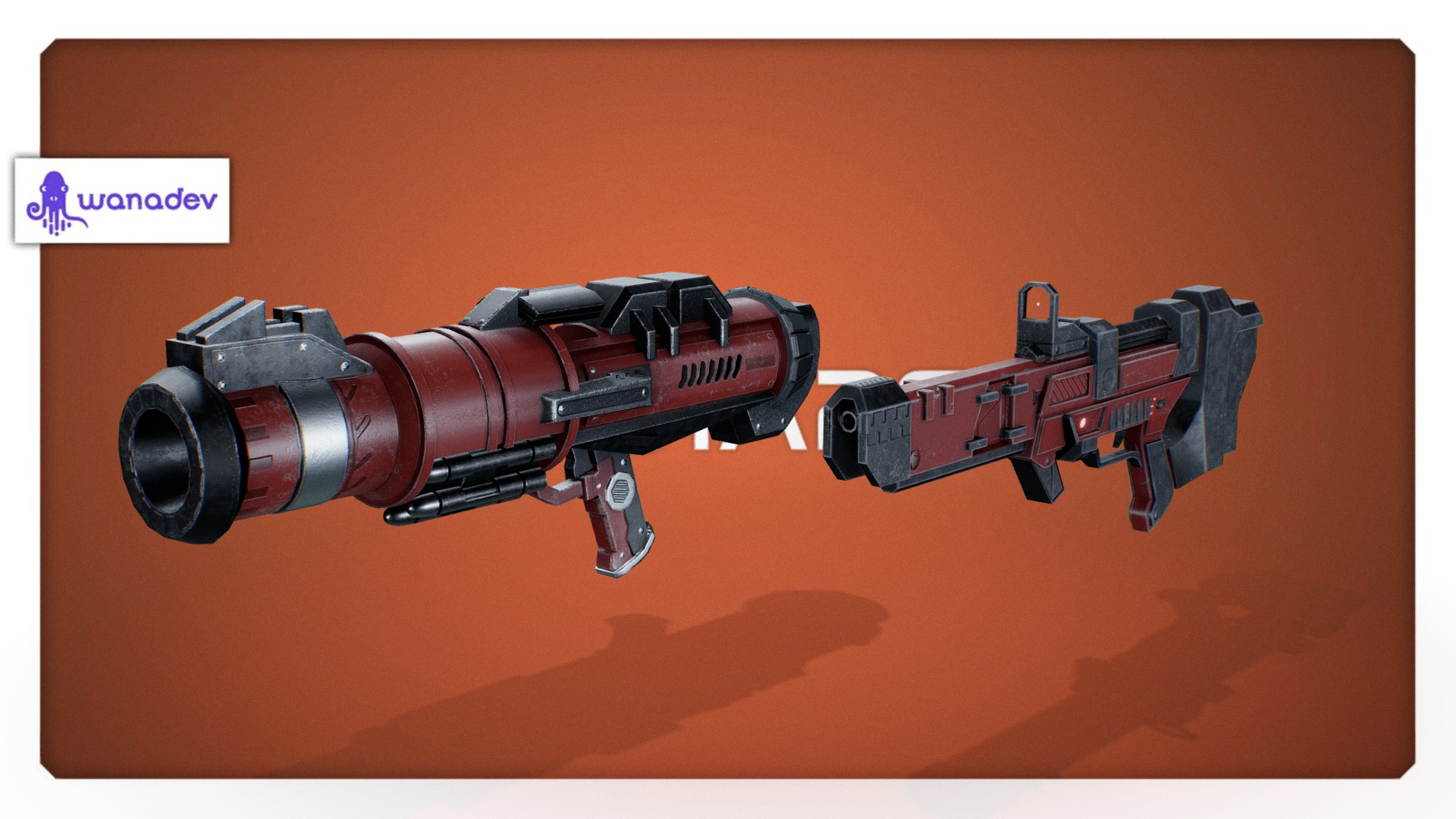 On Mars - SMG & Rocket launcher - 3D model by Poulpi (@wanadev ...