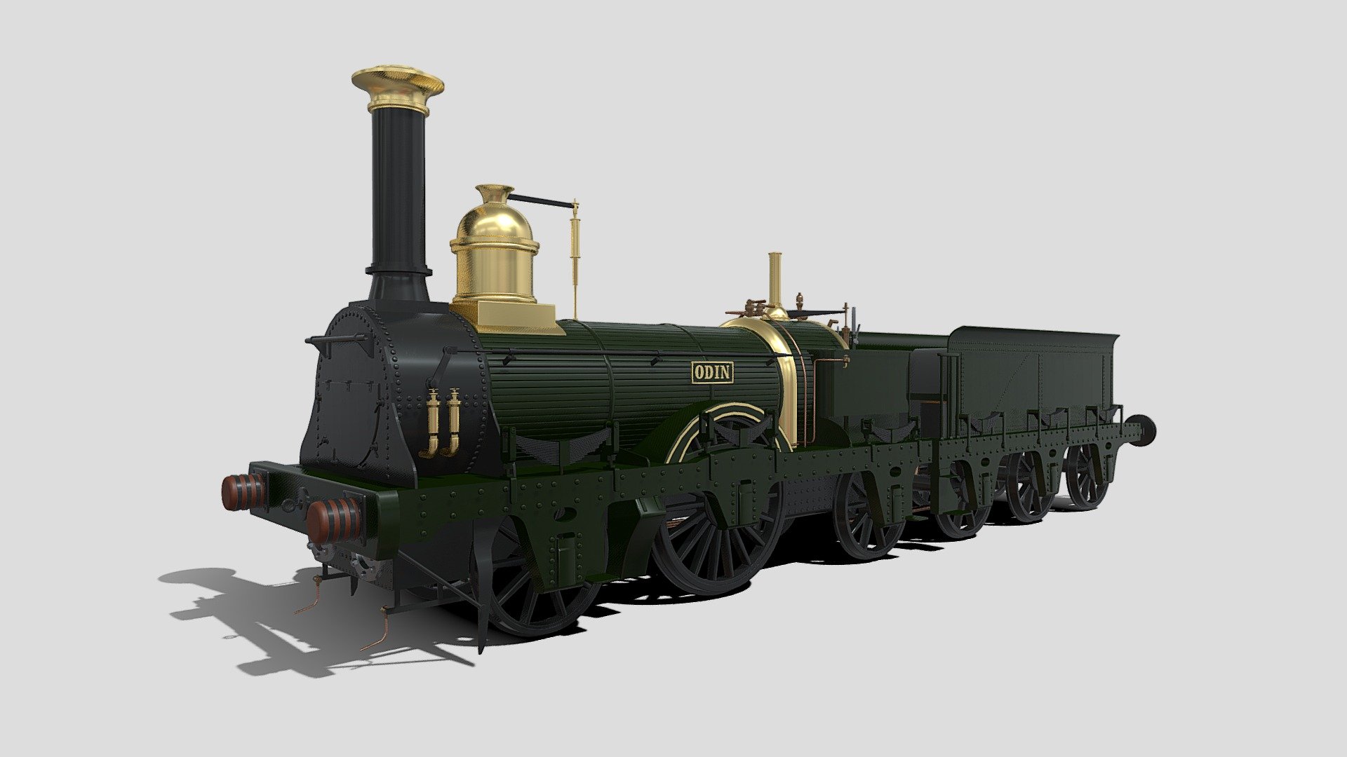 Denmark Odin Steam Locomotive - 3D model by Railmonsterinc (@shell1703) [53c7682] - Sketchfab