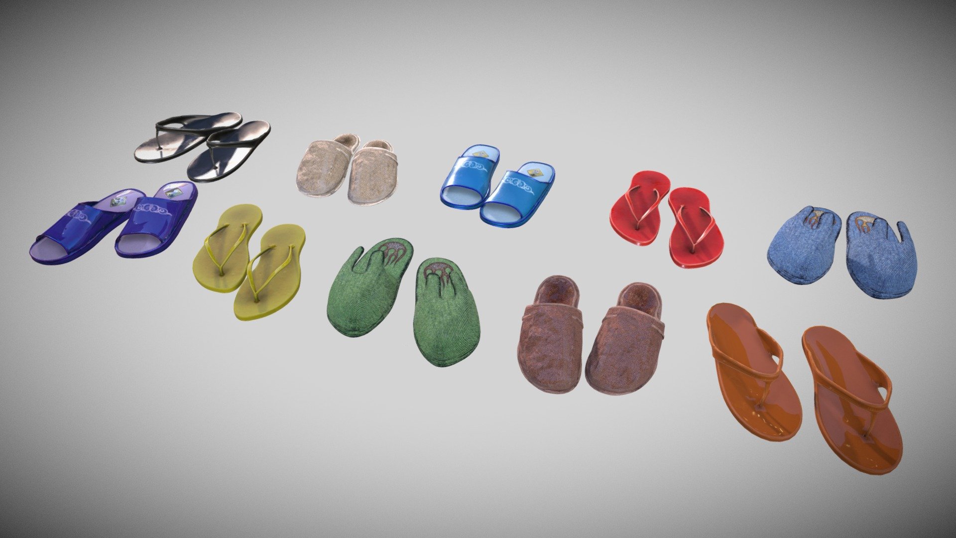 Slippers Series - Buy Royalty Free 3D model by Francesco Coldesina ...
