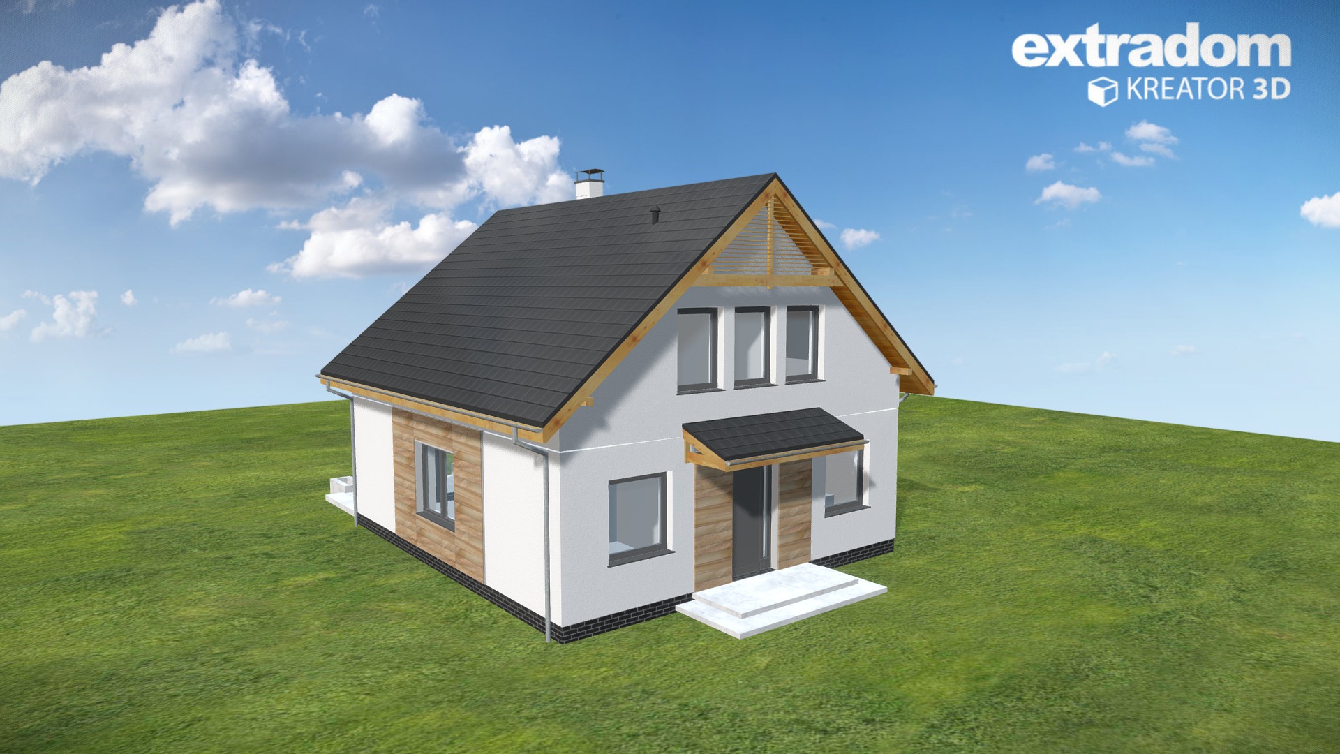 Projekt domu Baset 7 bez garażu (WRL1059) - 3D model by extradom.pl ...