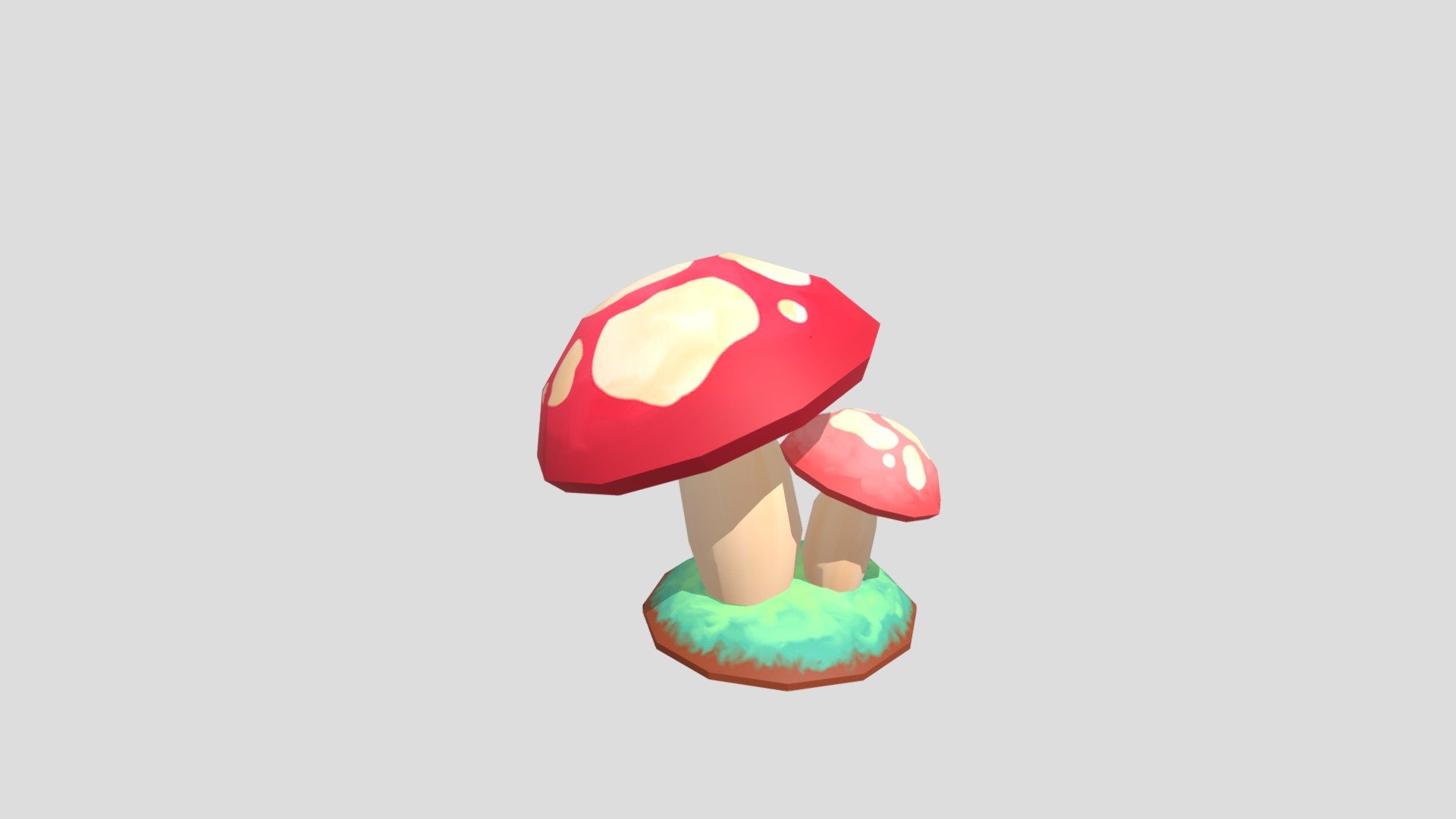Low Poly Mushroom - 3D model by MKOS_designs [53cf64c] - Sketchfab
