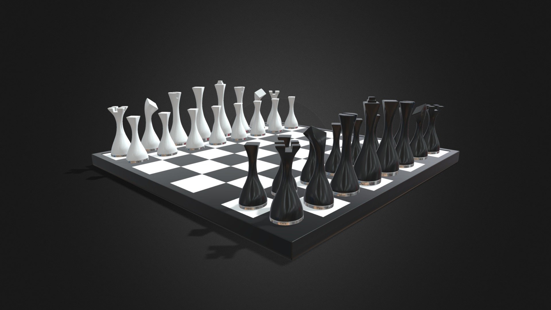 Futuristic Chess Set Design - Download Free 3D model by eltayerkebulan [53d24de] - Sketchfab