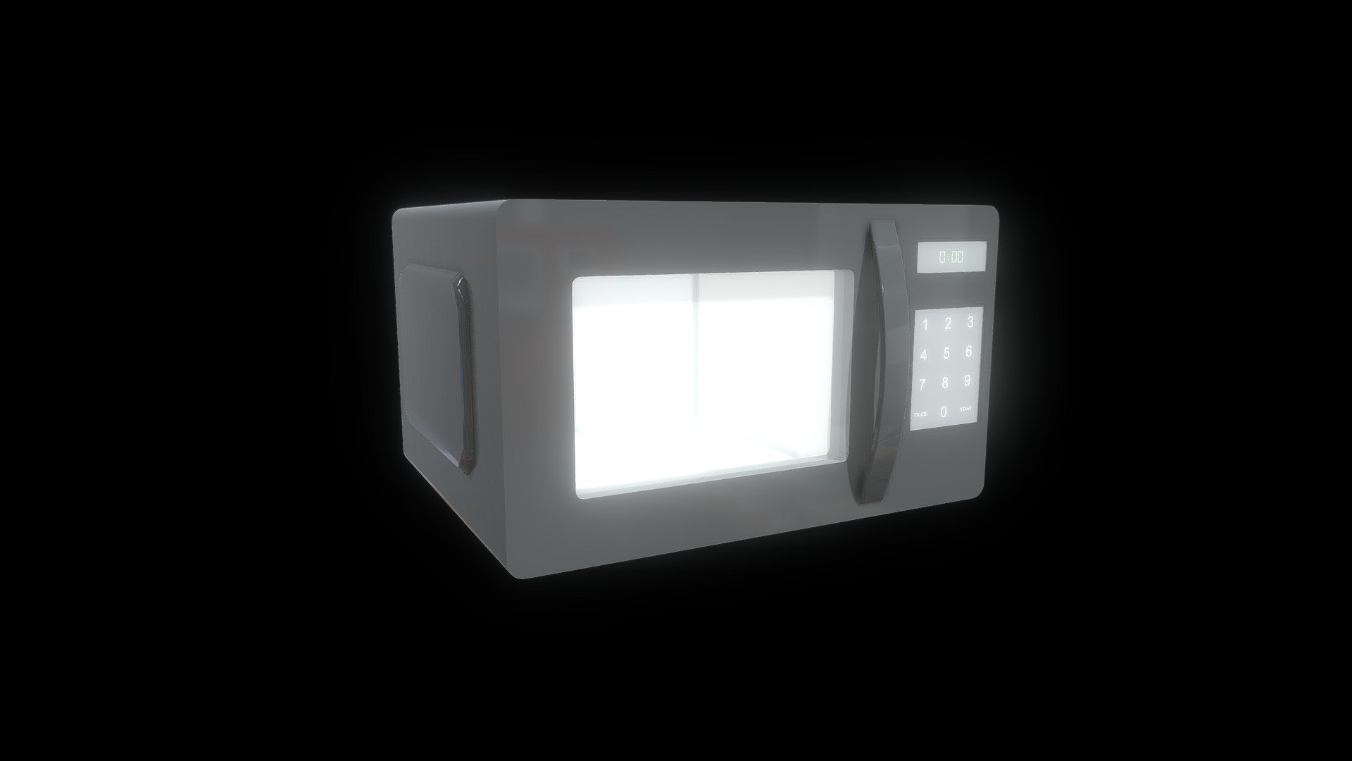 Microwave | Basic | Small | Black | 700W - Download Free 3D model by ...