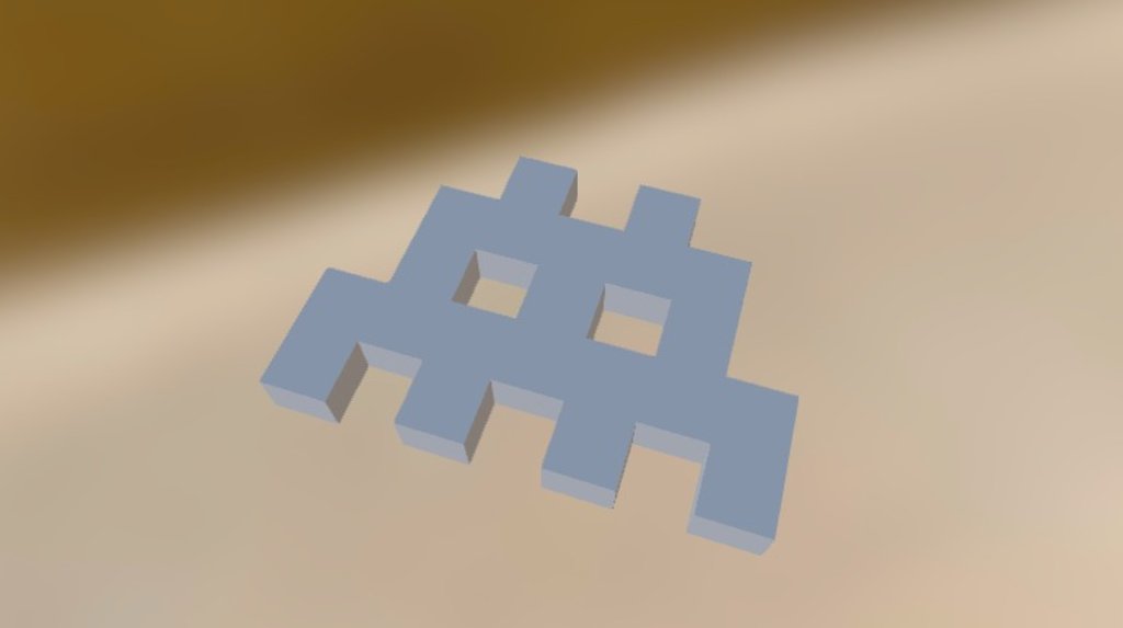 Space Invader - 3D model by 3dhug [53d8033] - Sketchfab