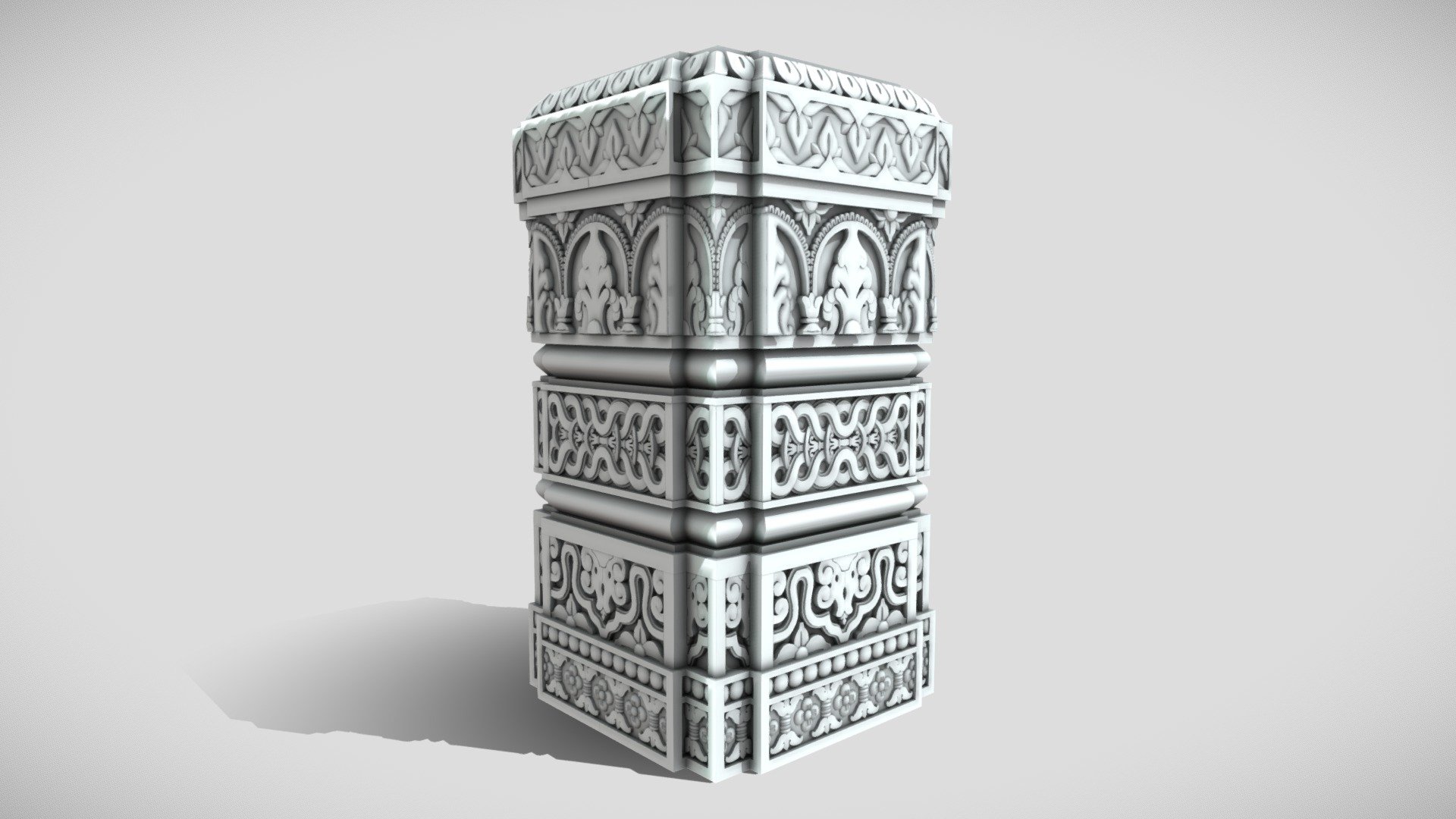 BAPS Swaminarayan Mandir Pillar 2 - 3D model by Harit (@hrtchavda ...
