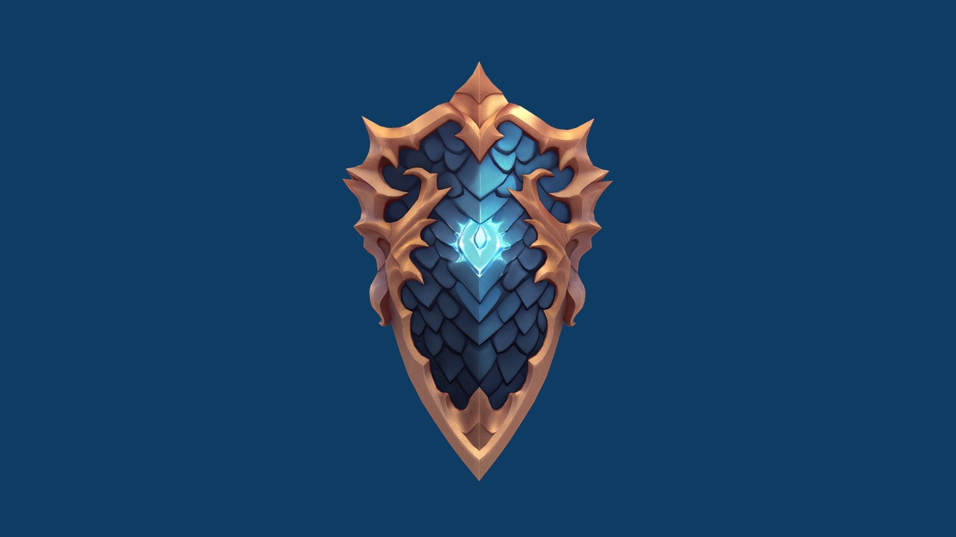 Frost Dragonscale Shield - 3D model by mustacheboxart [53dd47b] - Sketchfab