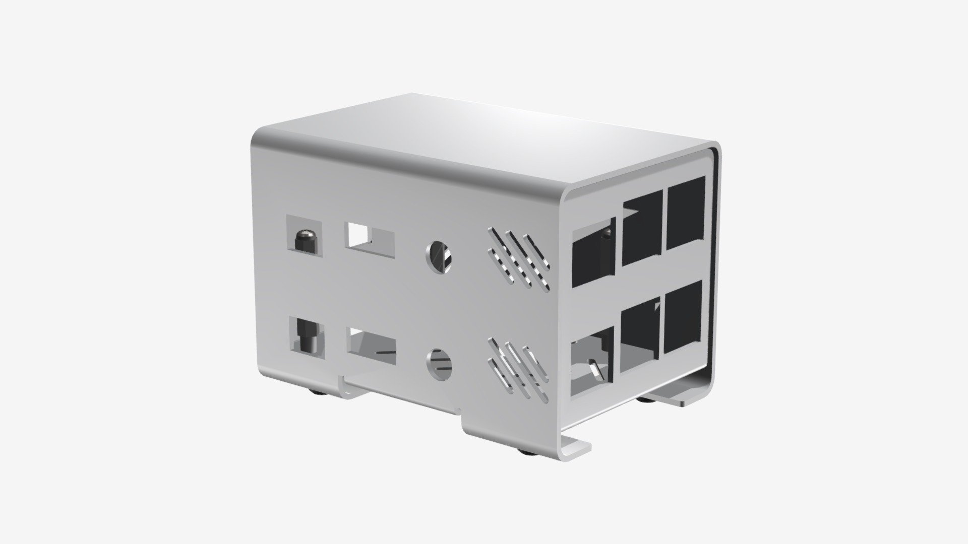 Raspberry Pi 2B/3B ALUMINIUM CASE - Double type - 3D model by ...
