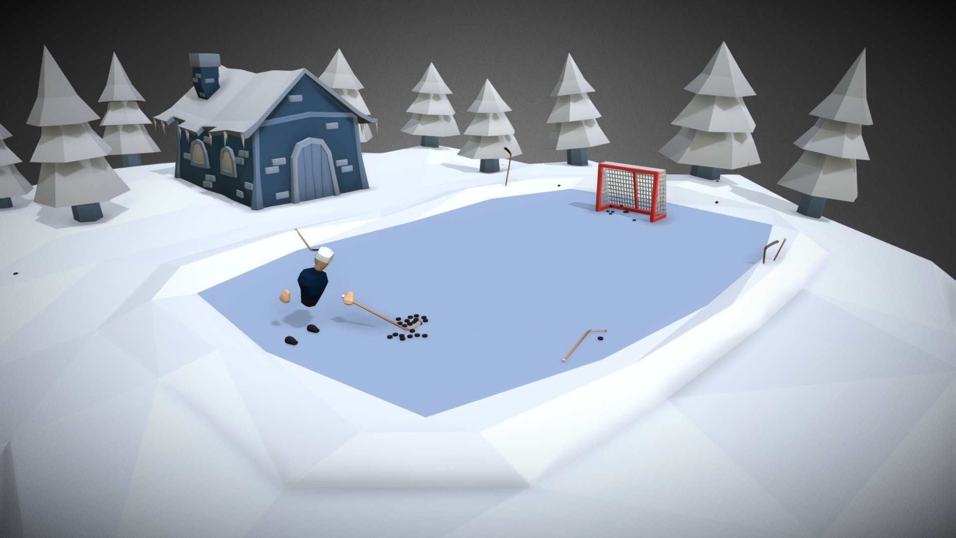 Low Poly Hockey Practice - 3D model by Billy Jackman (@billyjackman3d ...