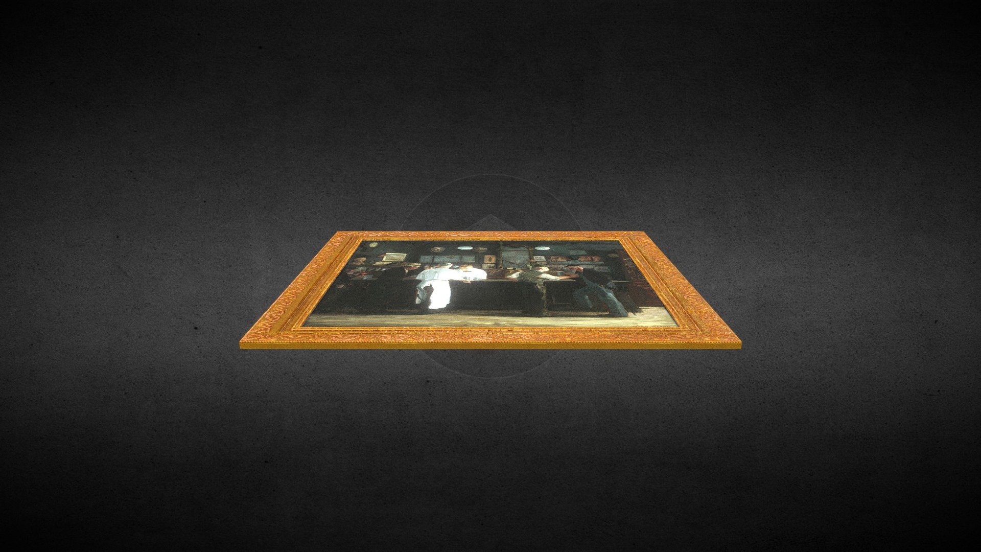 Golden Frame - 3D model by ayhancerci [53e53a9] - Sketchfab