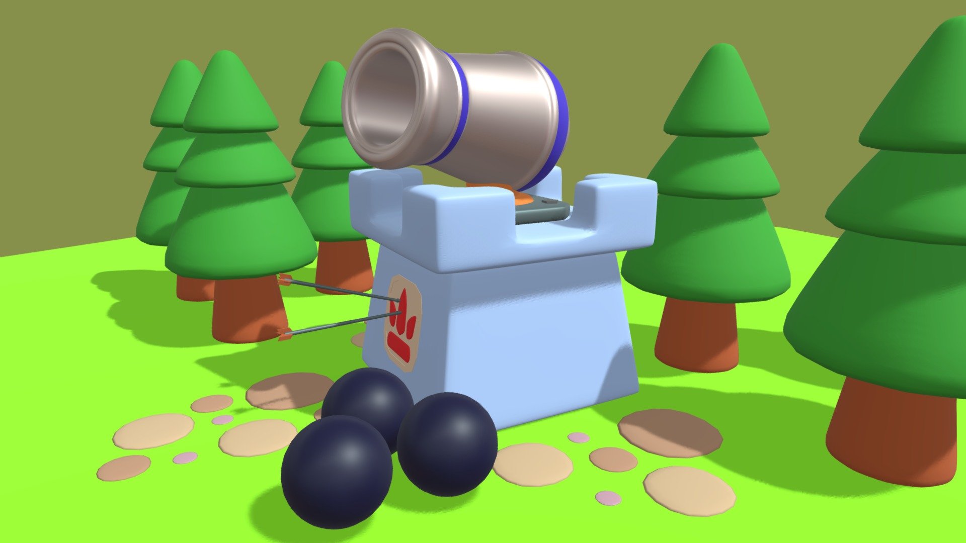 Cannon on tower - Download Free 3D model by b1ngus [53e8582] - Sketchfab