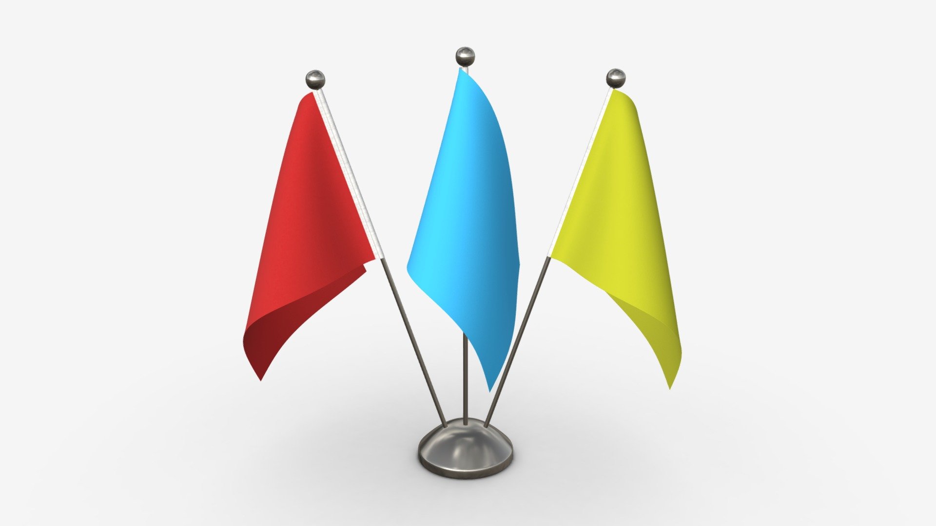 Decorative desk triple flagpole - Buy Royalty Free 3D model by HQ3DMOD ...