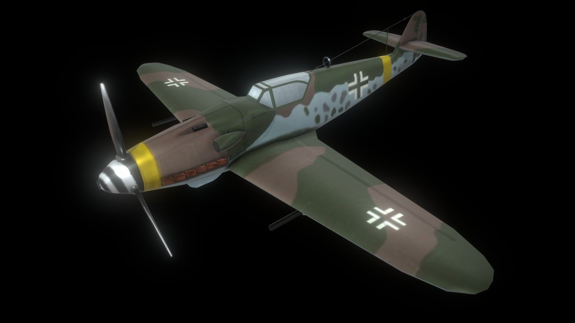 Messerschmitt Bf-109 K4 (low poly) - Download Free 3D model by Götz von Berlichingen ...