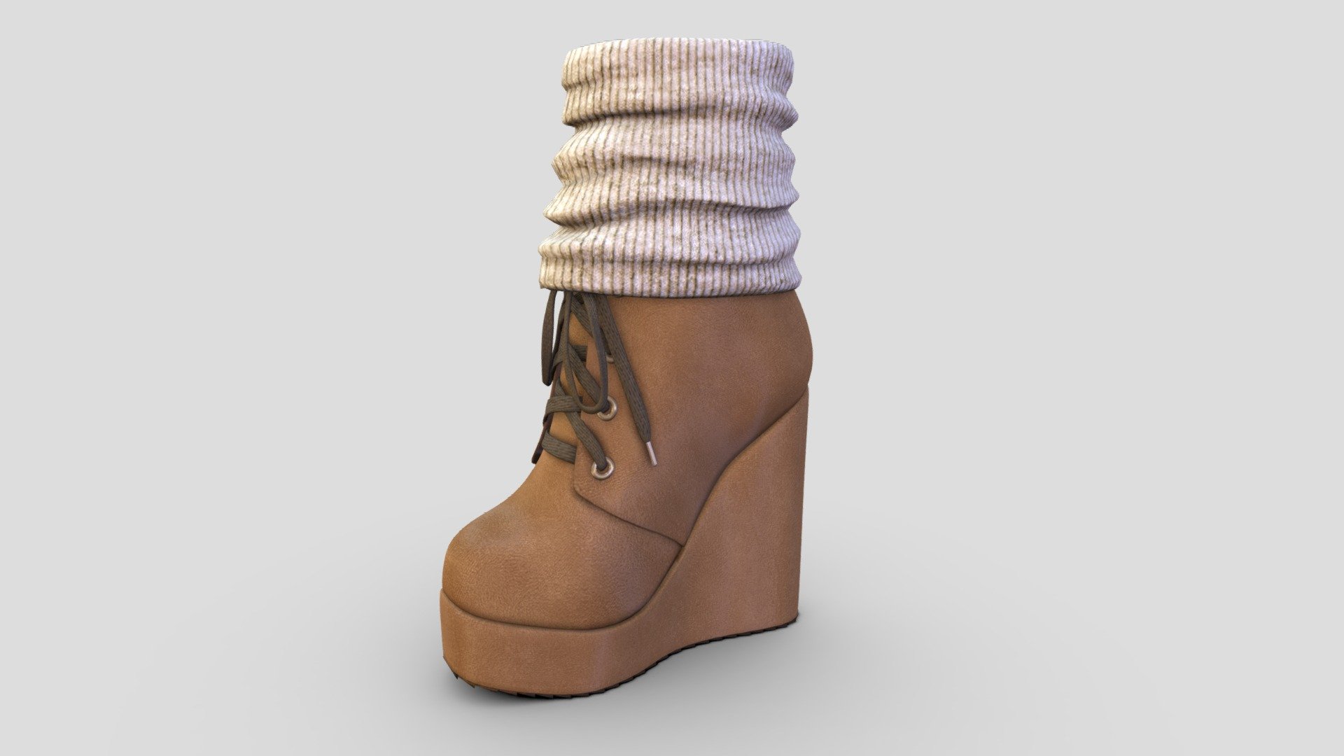 Wedge Ankle Boots with Socks - Buy Royalty Free 3D model by FizzyDesign ...