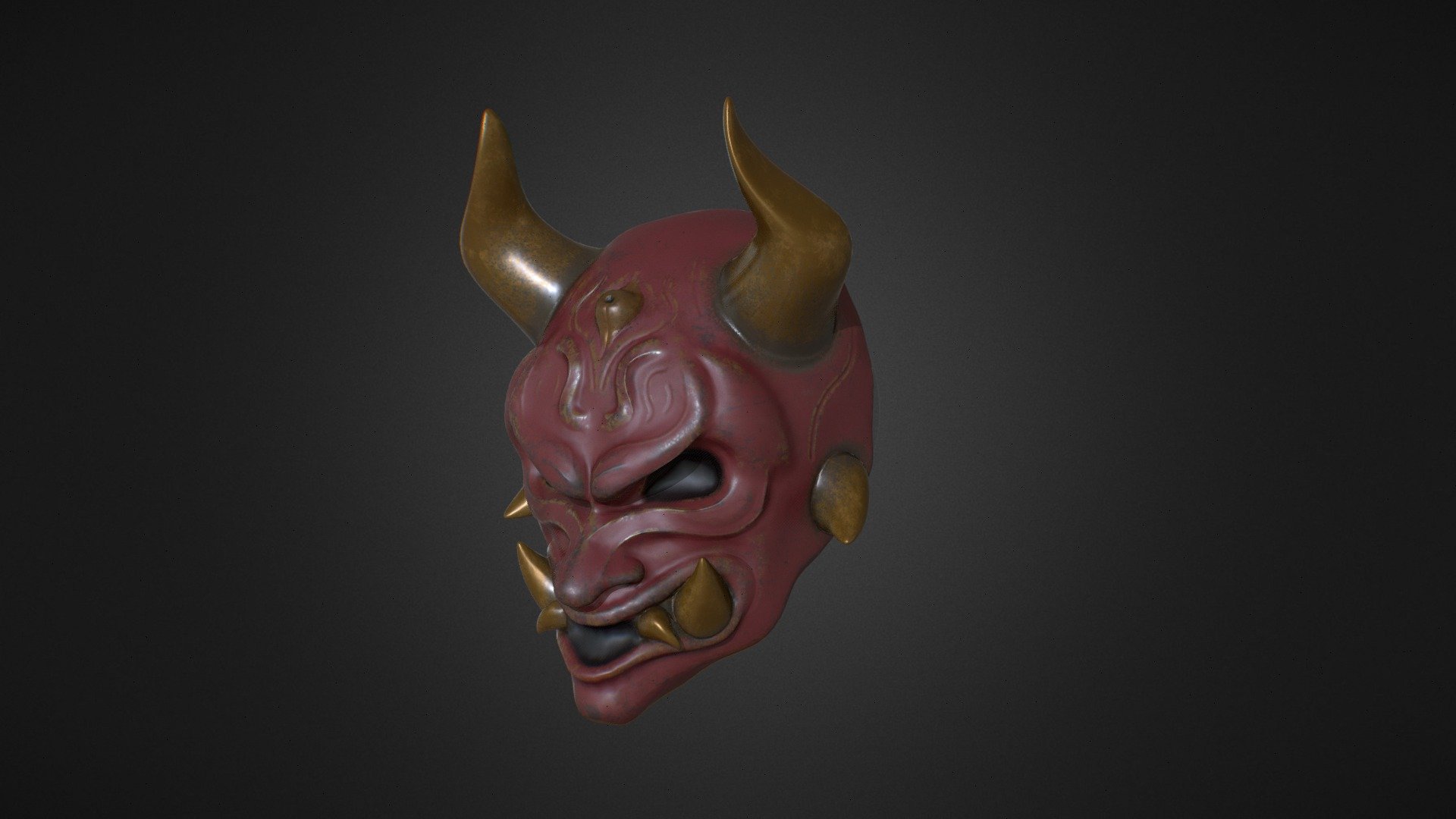 Oni mask - 3D model by ItreZez (@ItreZ) [53eeb26] - Sketchfab