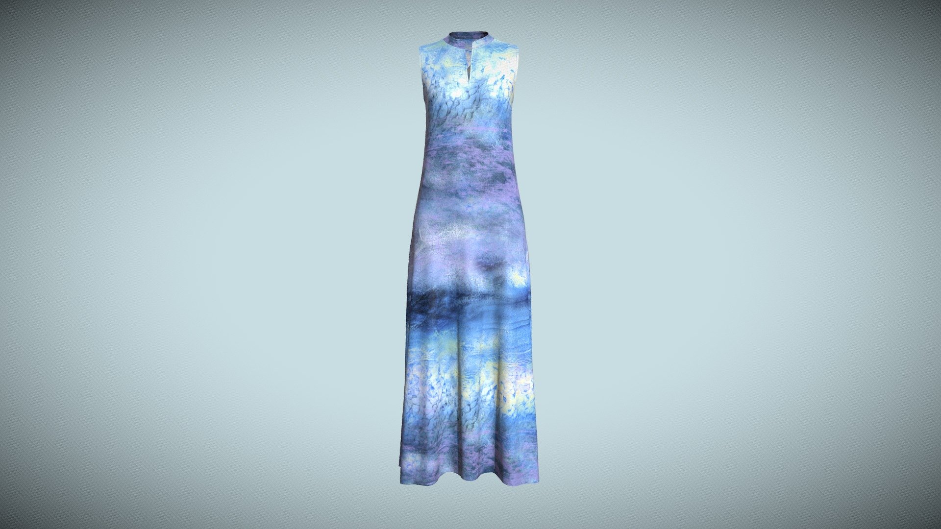 Girls Blue Dress - Buy Royalty Free 3D model by Clothing Axis ...