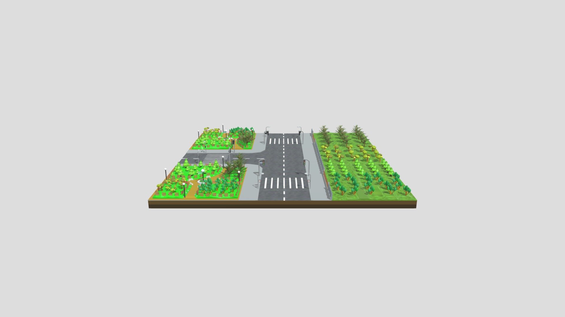 Crossroad - 3D model by variantodwisaputra [53f17e0] - Sketchfab