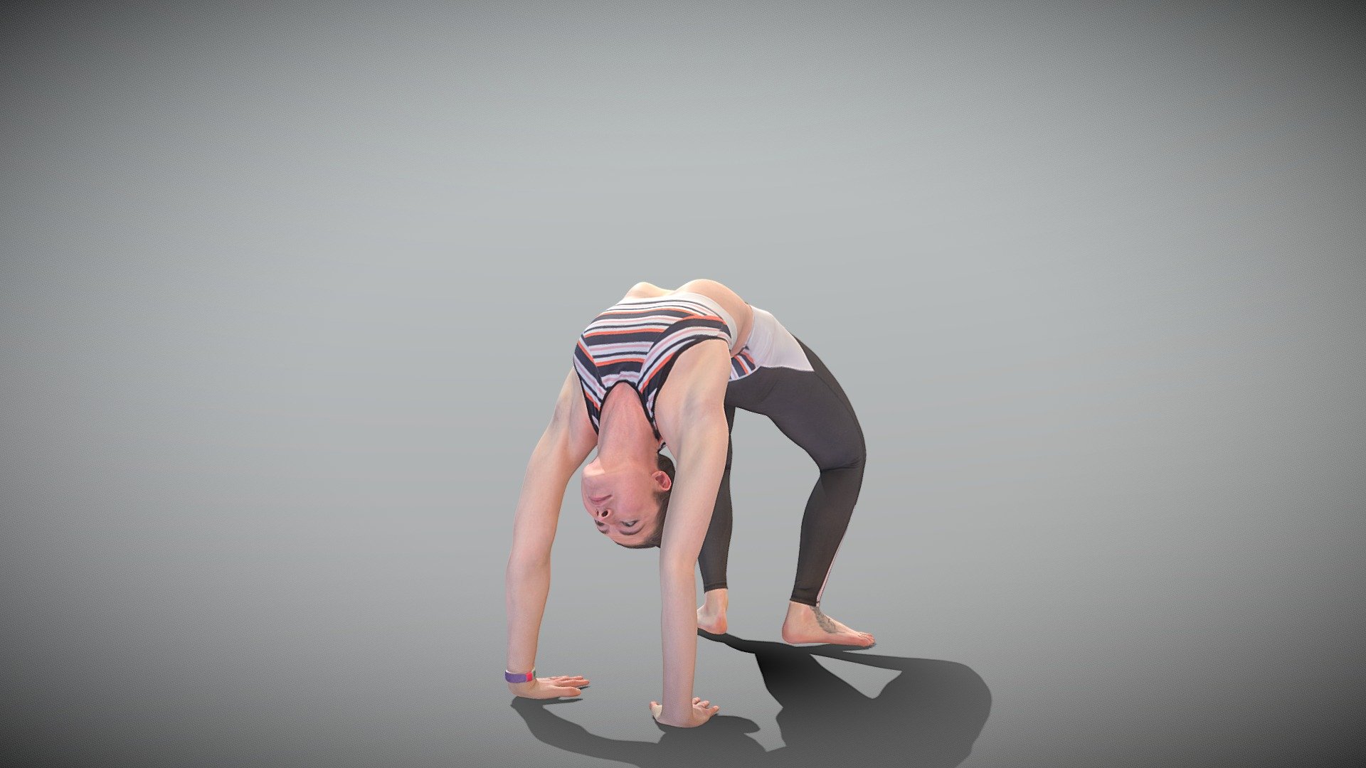 Young woman doing exercise 457 - Buy Royalty Free 3D model by ...