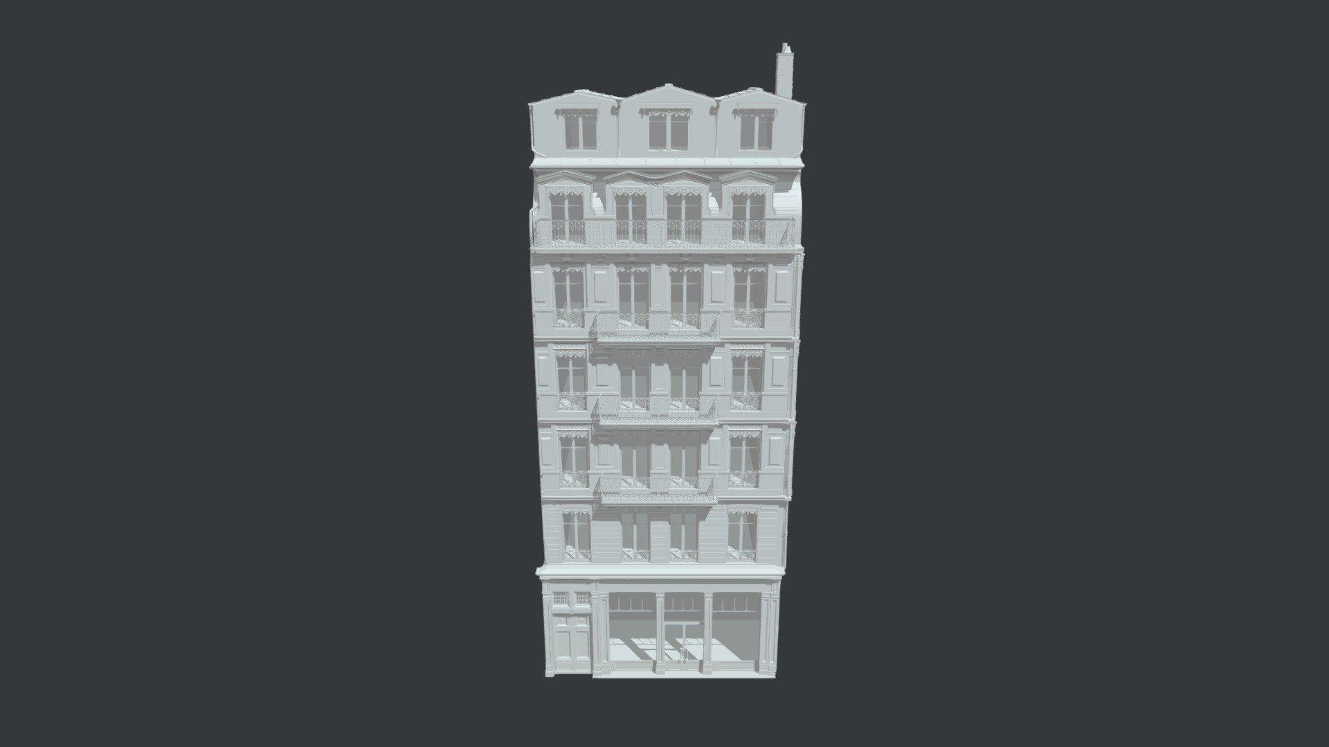 Haussmann buildings - Download Free 3D model by Holistique.production ...