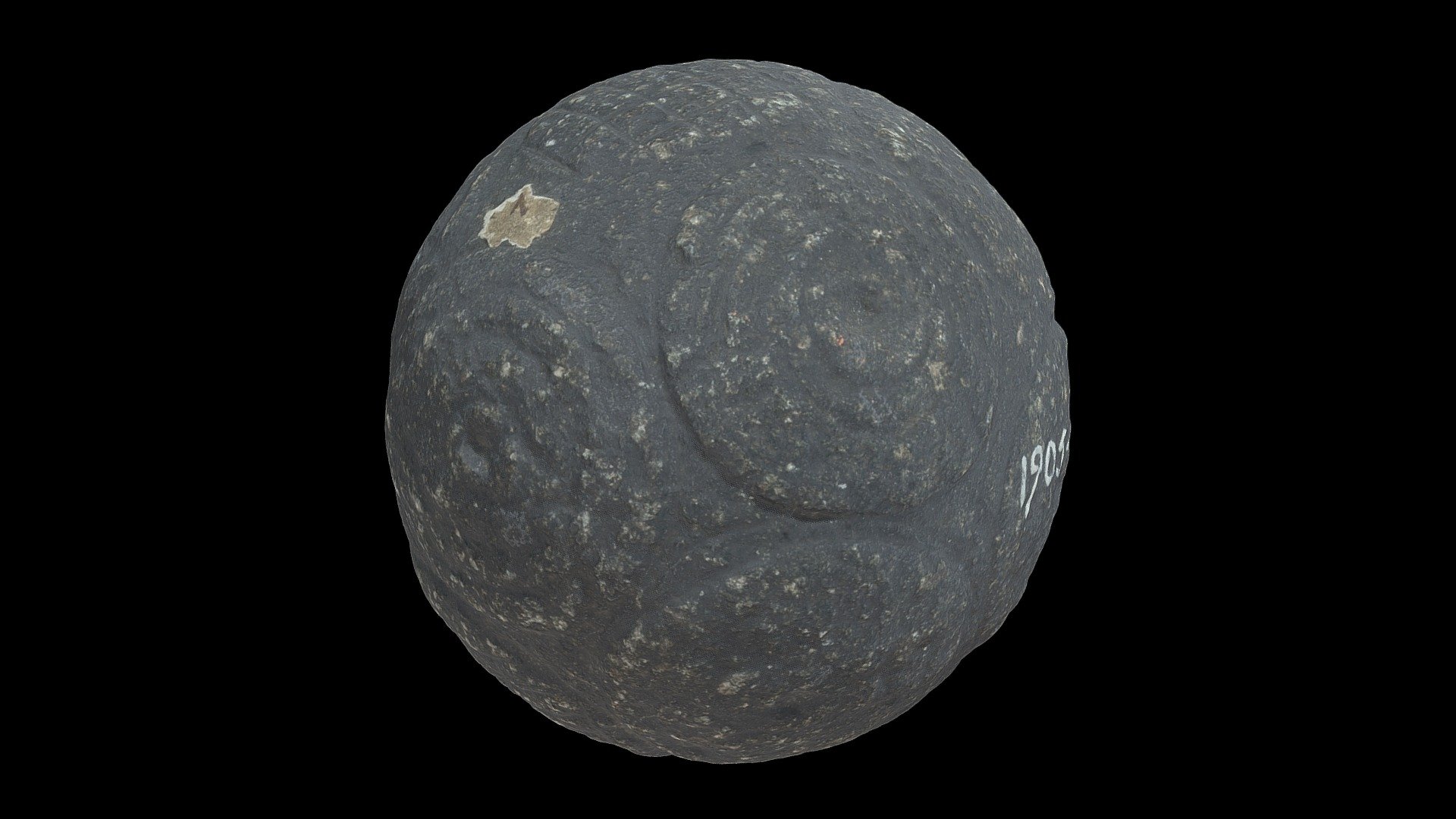 Decorated carved stone ball - 3D model by National Museums Scotland ...