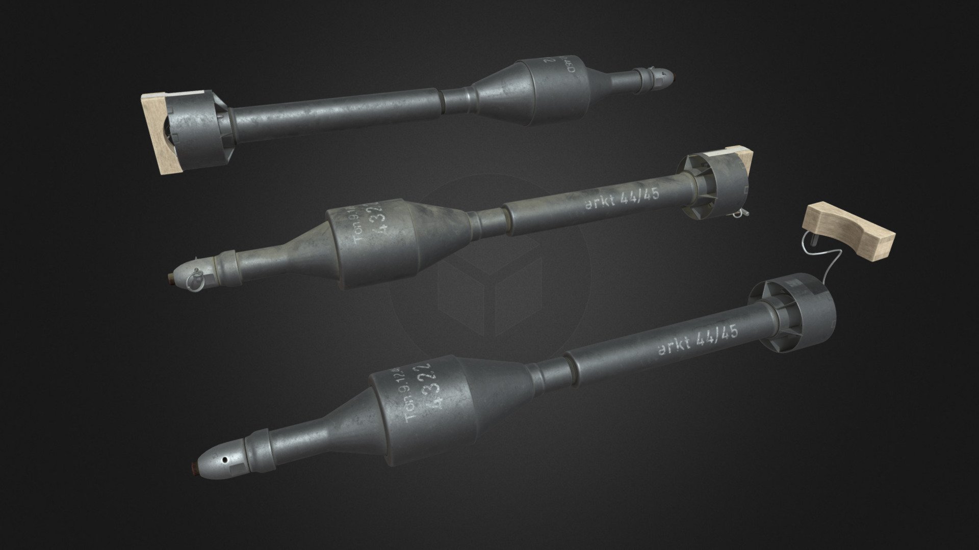 Rocket Projectile for Panzerschreck 54 - 3D model by Piotr Wawrzkiewicz ...