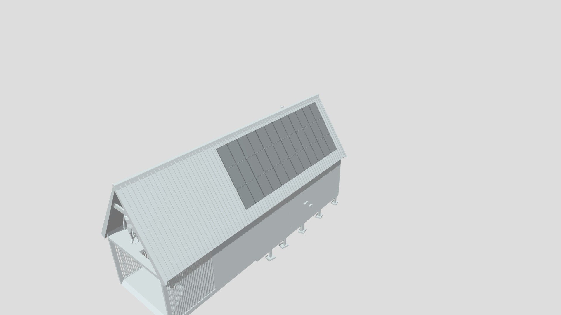 house model - eco house with solar panels - 3D model by wout ...