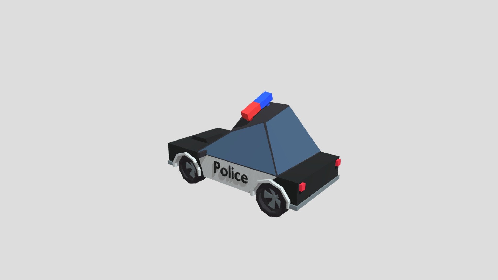 Wrecked Low Poly Police Car - 3D model by AdamWallwork [53f6f78 ...