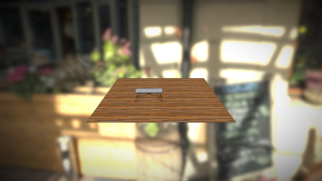 Table with steel legs, 2 - 3D model by Aaberg (@laupedersen) [53f7a68 ...