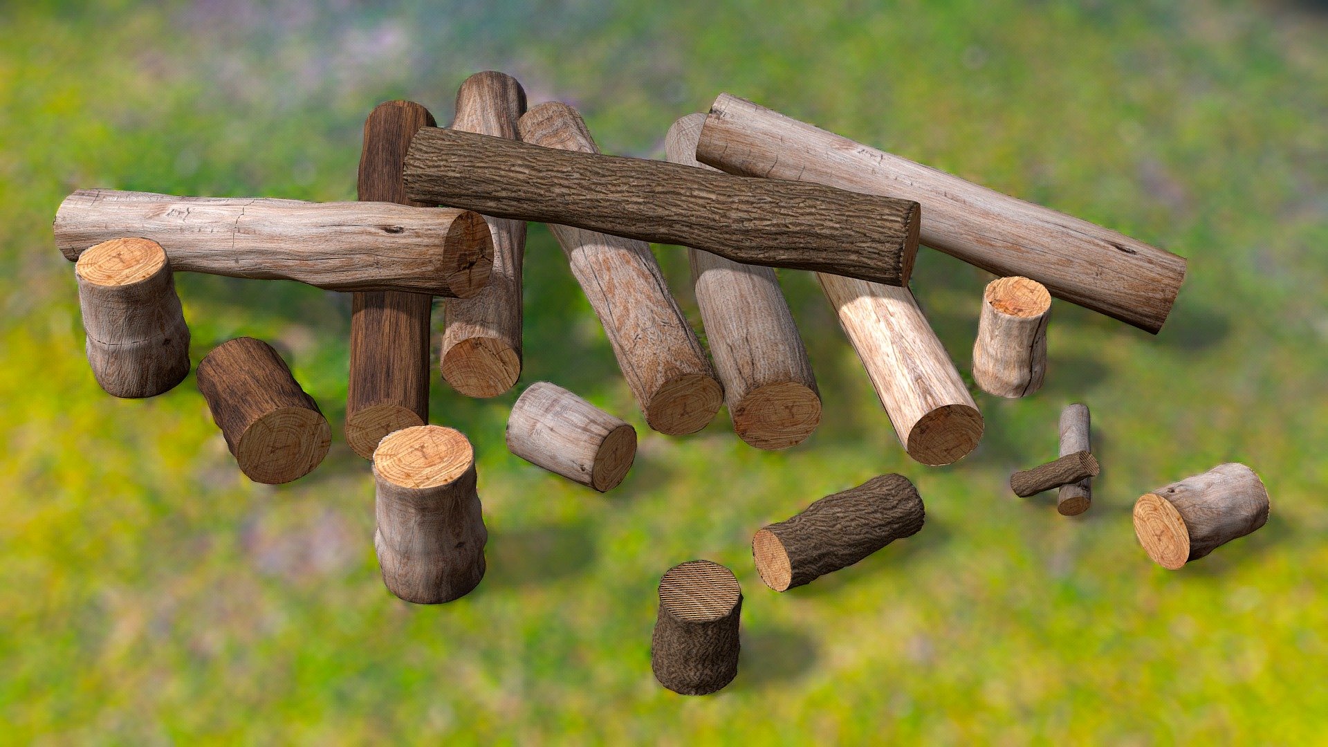 Tree Logs Pack - Buy Royalty Free 3D model by 3Dee (@mellydeeis ...