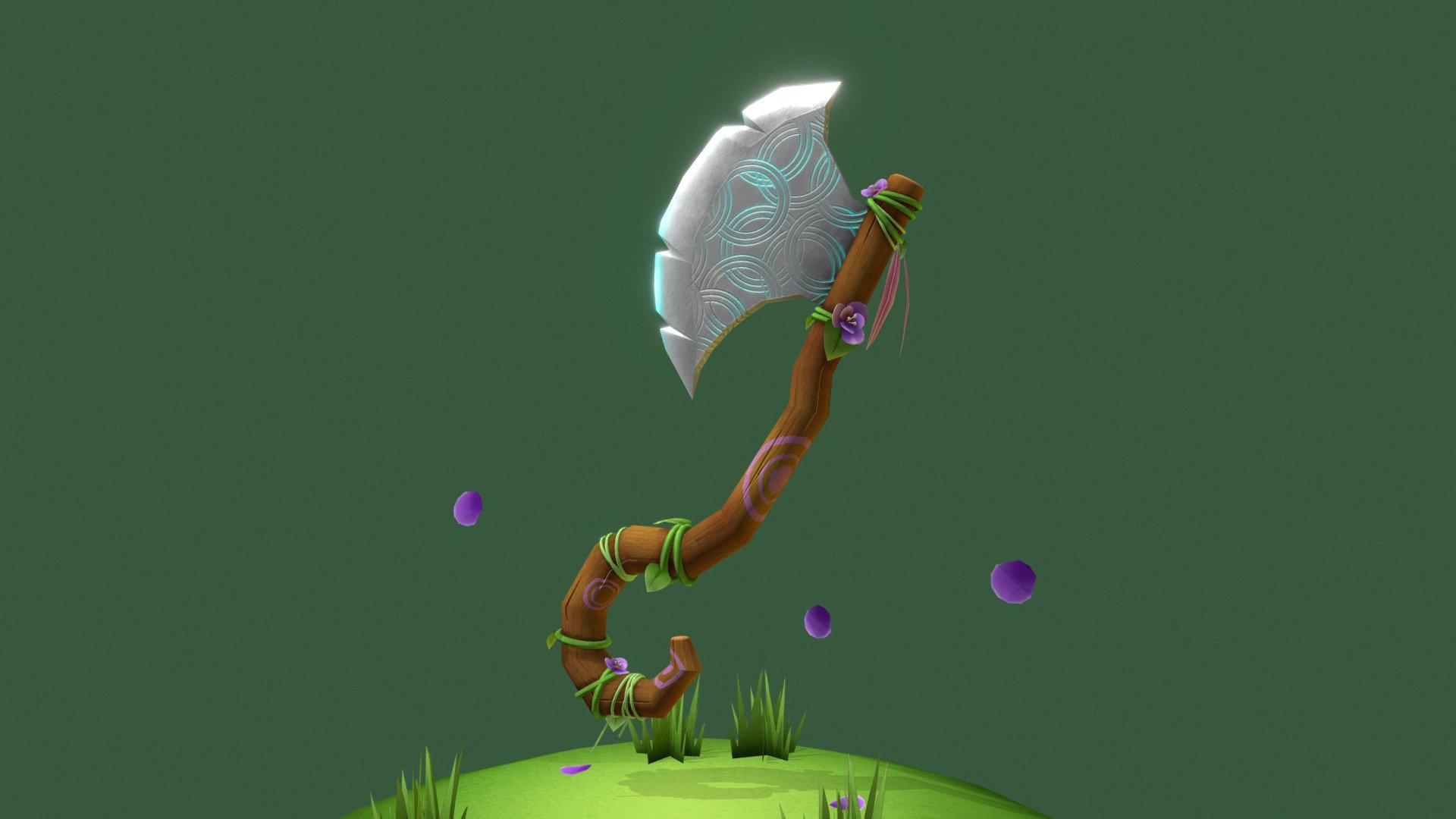 Flower Axe - 3D model by Sharona [53fb37e] - Sketchfab