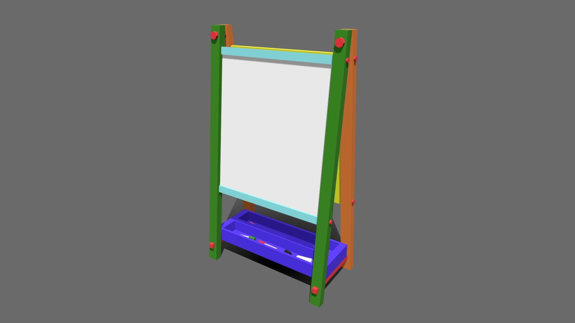 Low Poly Cartoon Kids Drawing and Writing Board - Buy Royalty Free 3D ...