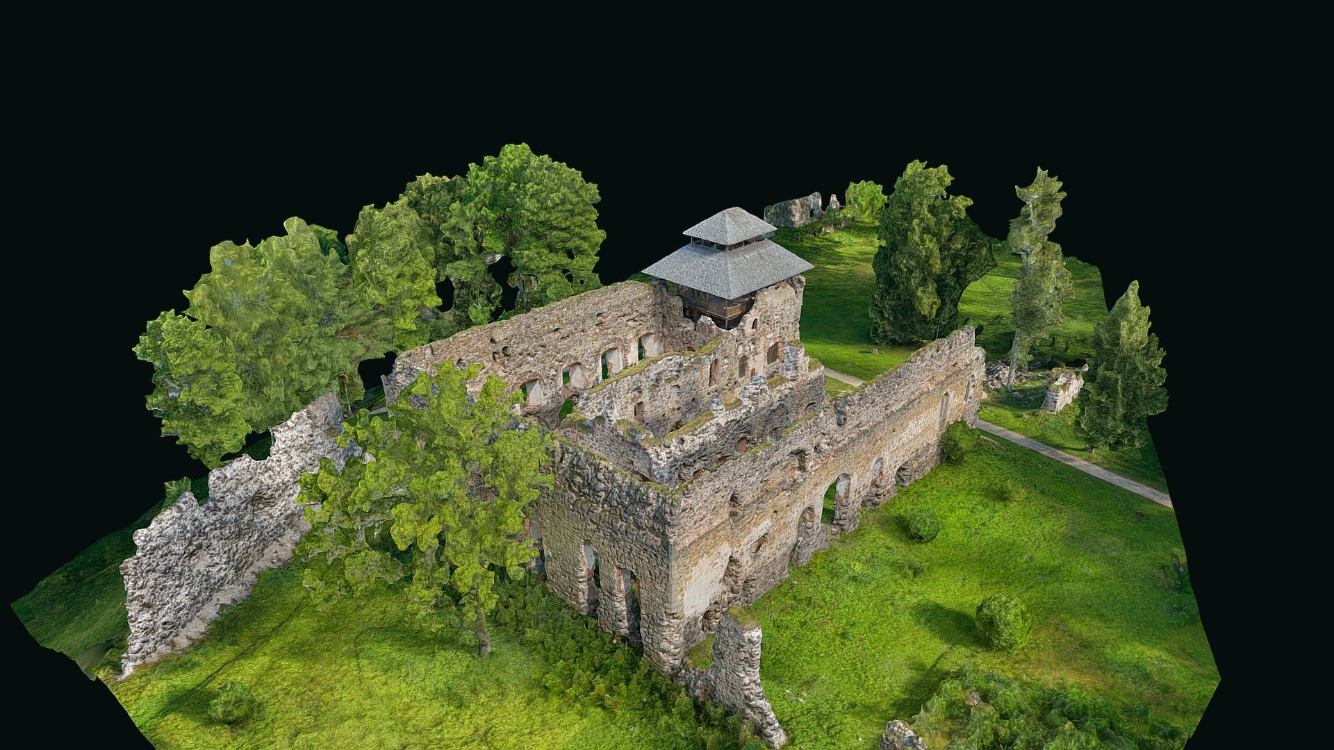 Rauna castle ruins - 3D model by Saulius.Zaura [5401571] - Sketchfab