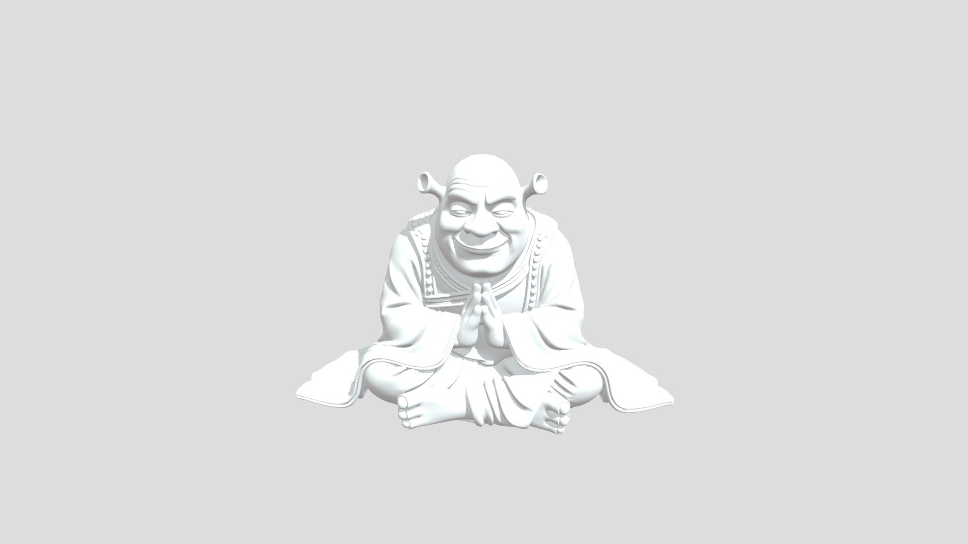 shrek_buddha_3d_model_funny_pop_culture_statue - 3D model by ...