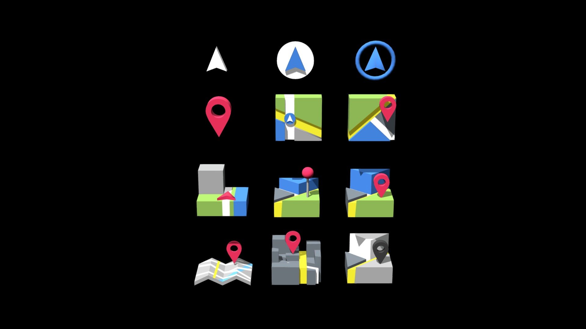 3D icons _Map - Buy Royalty Free 3D model by Sparrow (@innasparrow ...