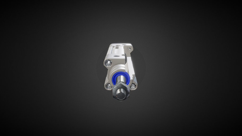 Pneumatic Cylinder Animated - 3D model by Hein Schultz (@heinTower ...