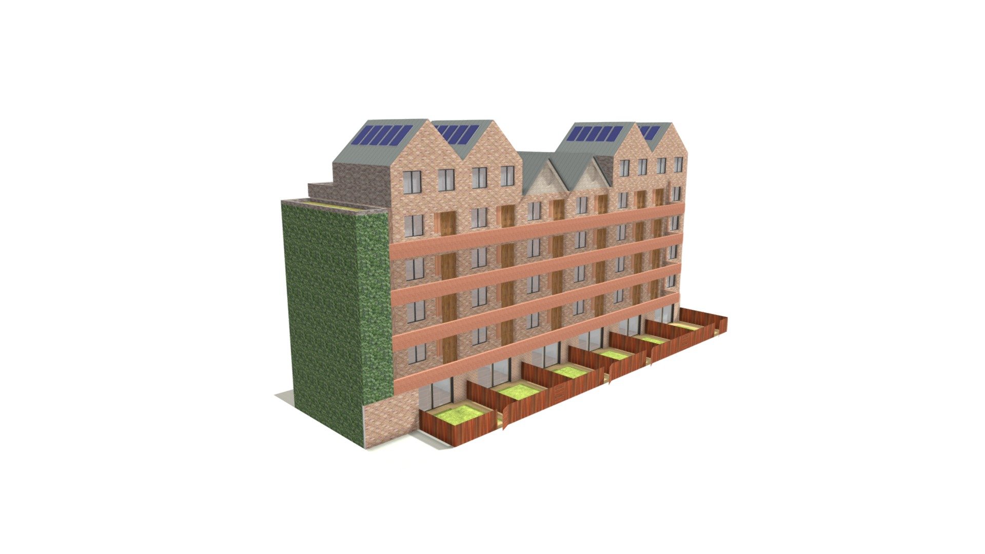 building type dual aspect apartment building - 3D model by Capita Place ...