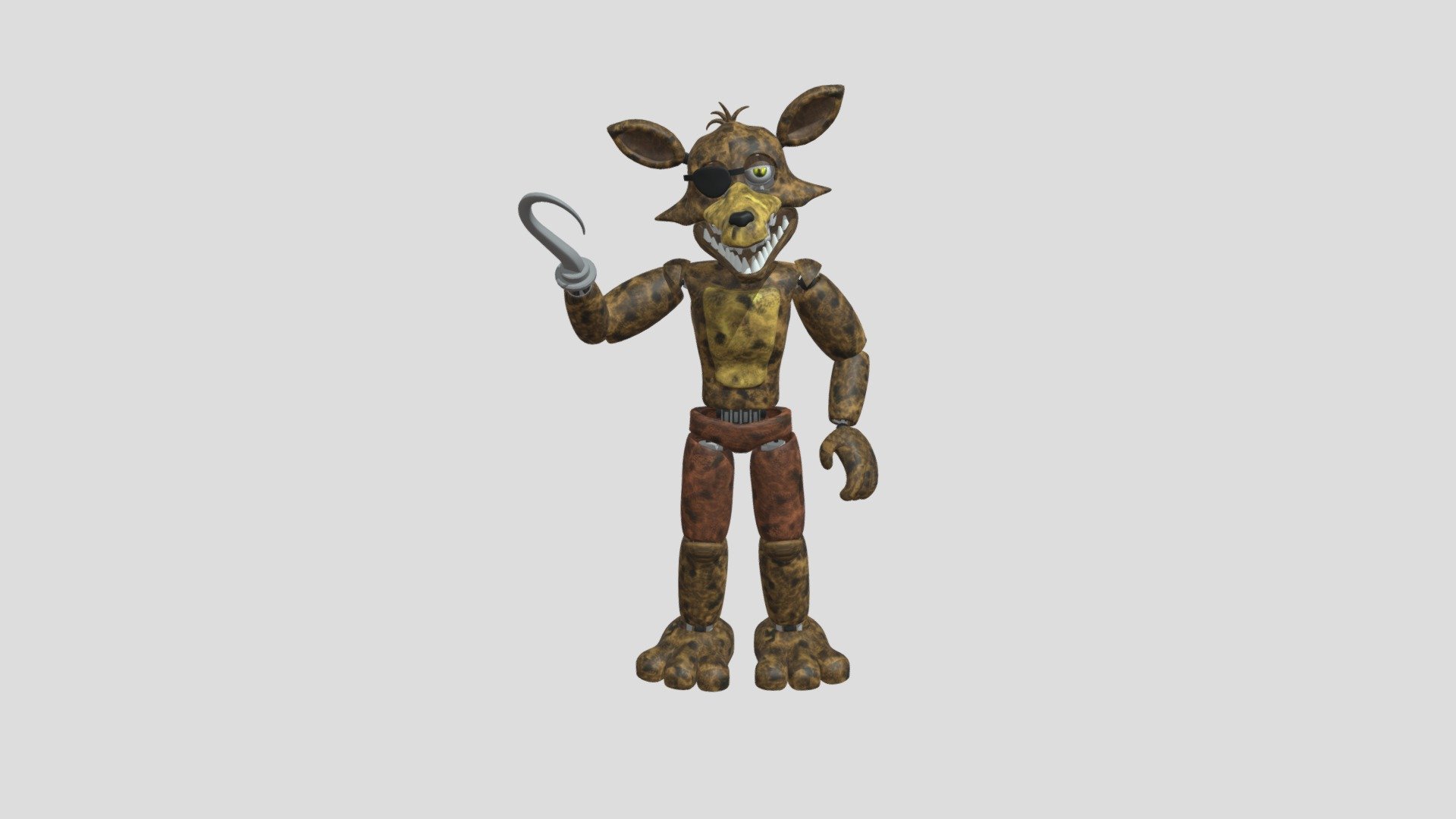 Unwithered Golden Foxy The Pirate - Download Free 3D model by Freddy ...