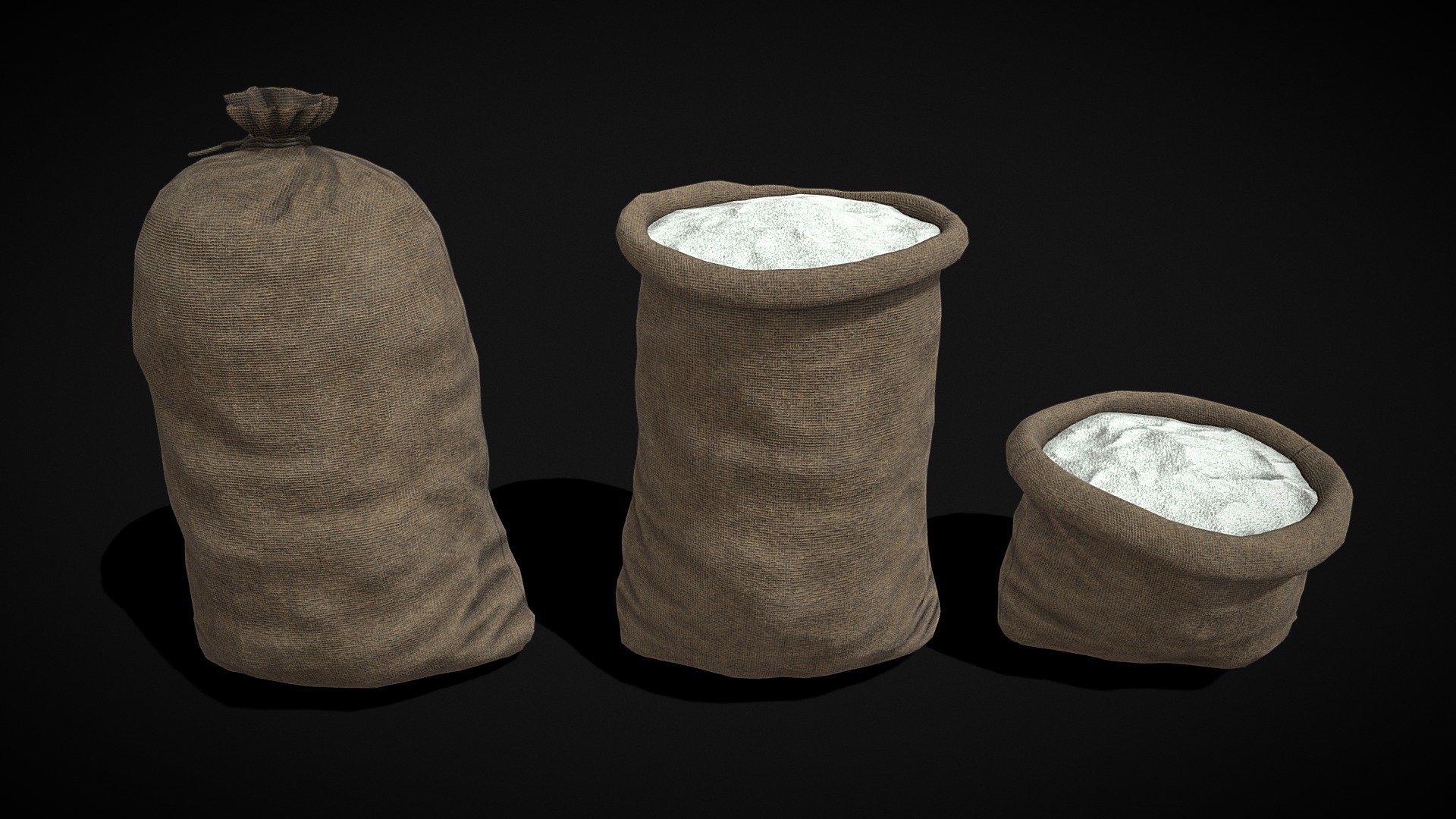 Burlap Sacks of Salt - Buy Royalty Free 3D model by ...