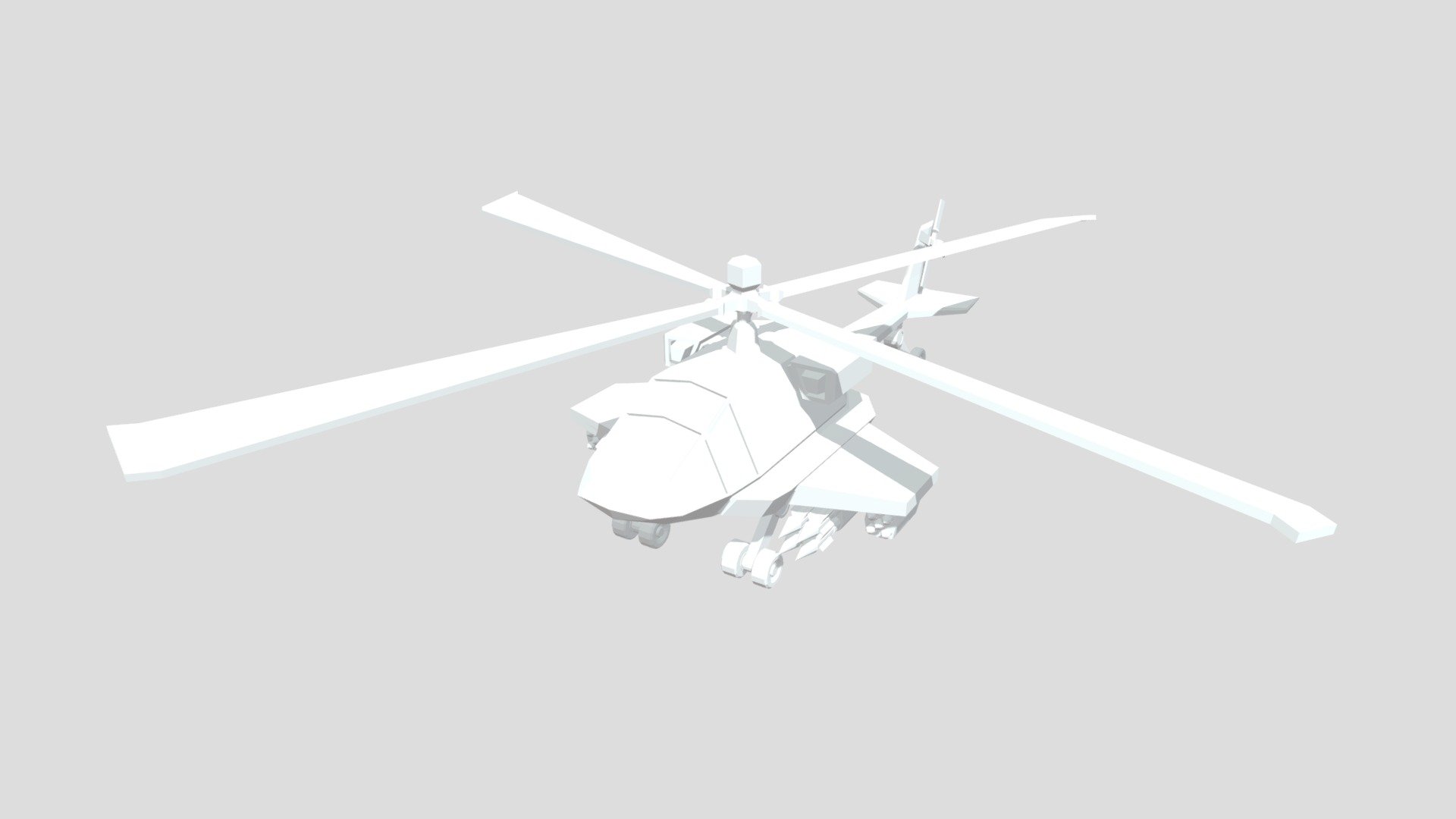 Helicopter low poly military helicopter - Download Free 3D model by ...