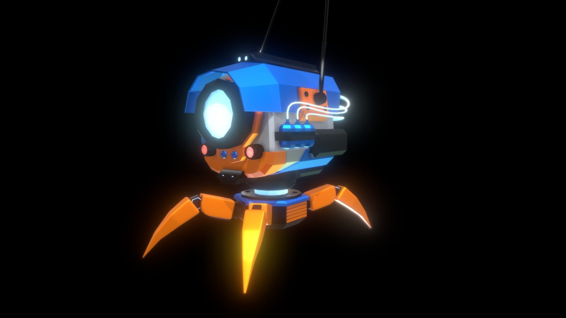 Sci-Fi Spider Bot 3D Model - Download Free 3D model by bukhtawer ...