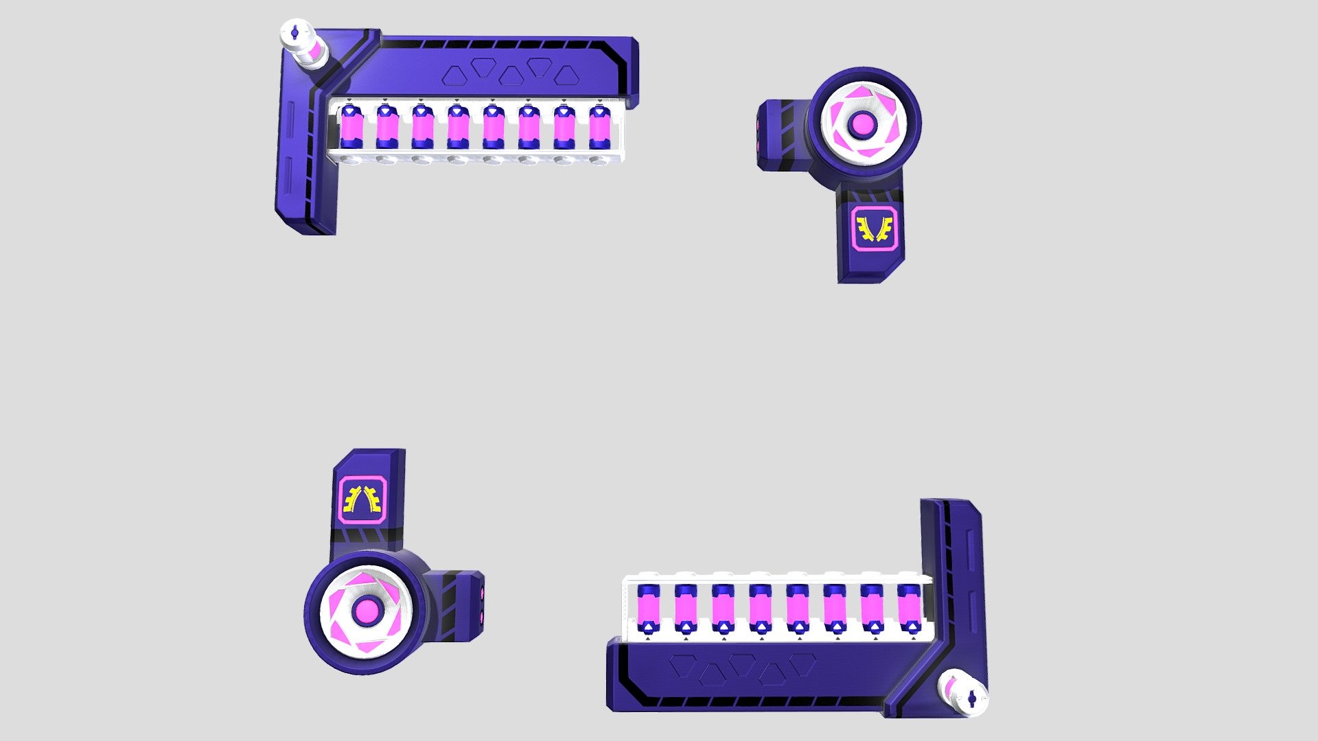 Animated stream frame inspire by Honkai - 3D model by ironfanch ...