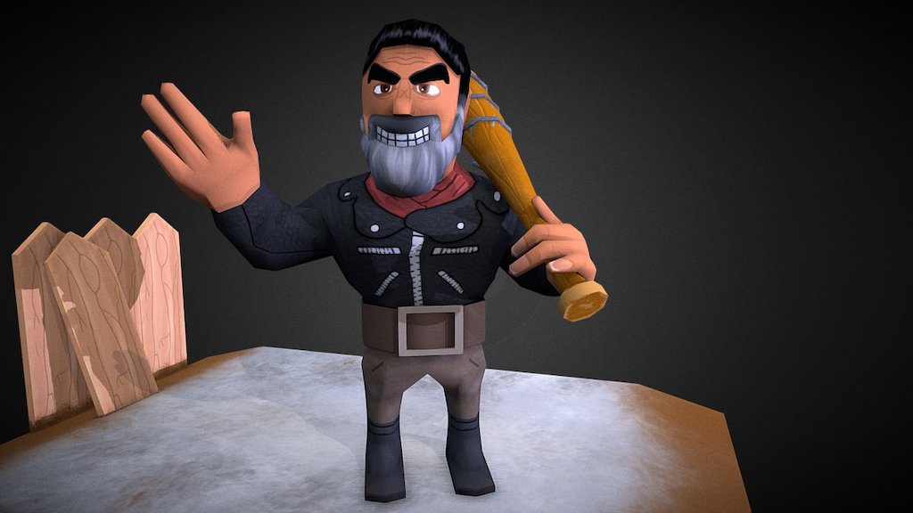 Negan (clash of clan style) - 3D model by tibeau.segers [542328f ...